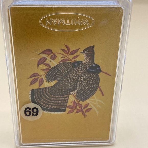 Toys | Vintage Whitman Playing Cards Brown Bird Design Plastic Case ...